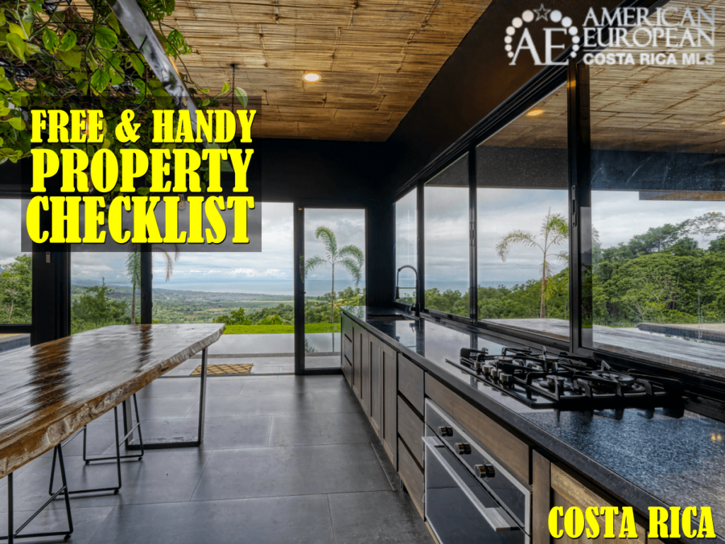 Handy detailed property checklist Costa Rica - Costa Rica MLS